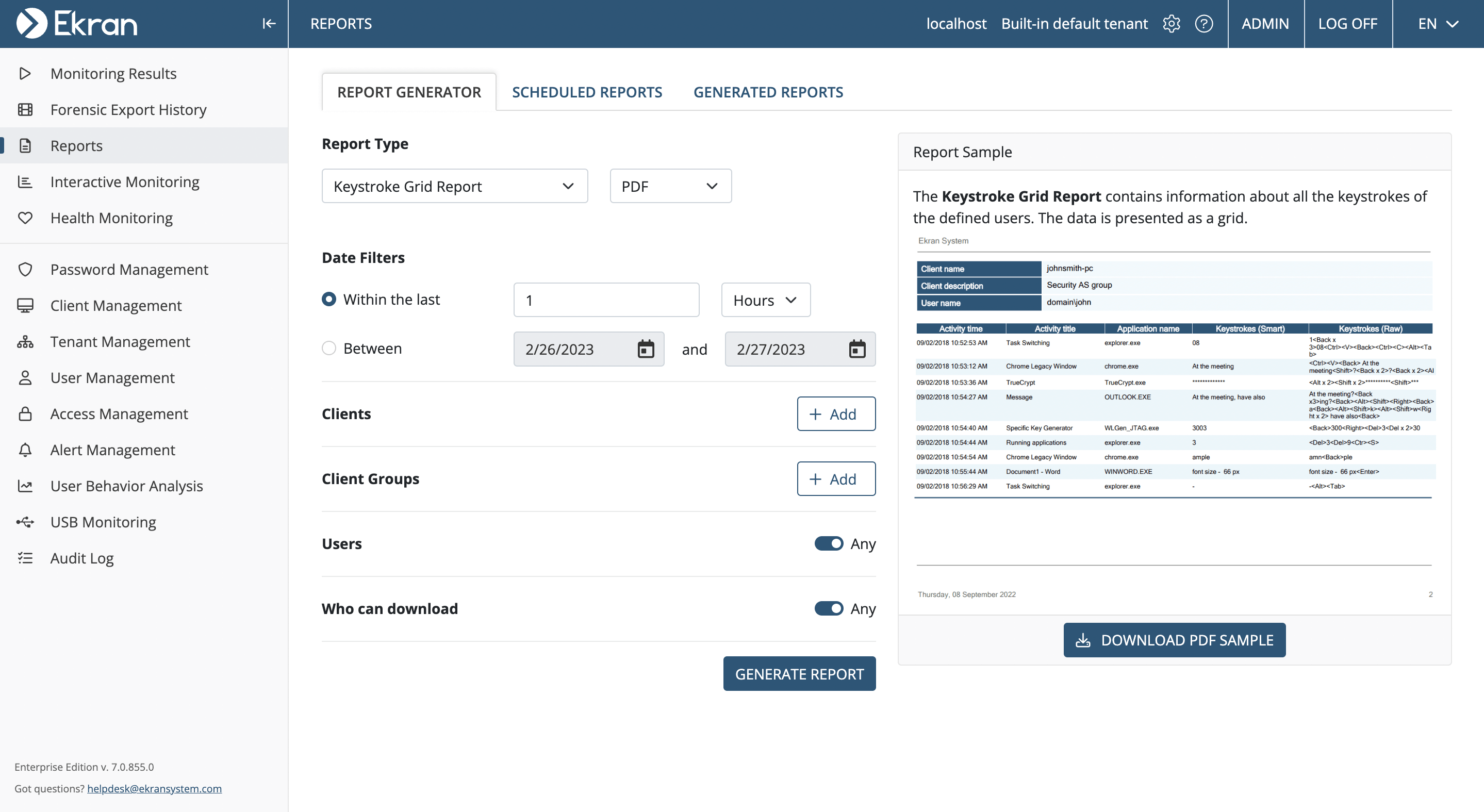 Keylogger Software Employee Keystroke Logging And Monitoring Program